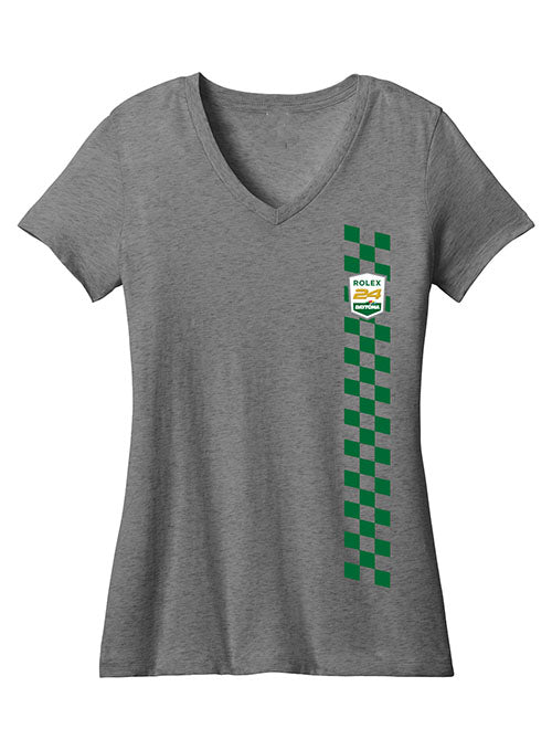 Ladies Rolex 24 Checkered Stripe T-Shirt | Pit Shop Official Gear
