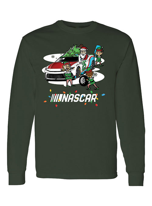 2025 NASCAR Green Christmas Long Sleeve T-Shirt | Pit Shop Official Gear