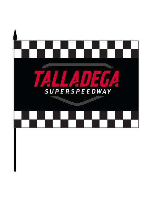 Talladega Superspeedway Checkered Stick Flag | Pit Shop Official Gear